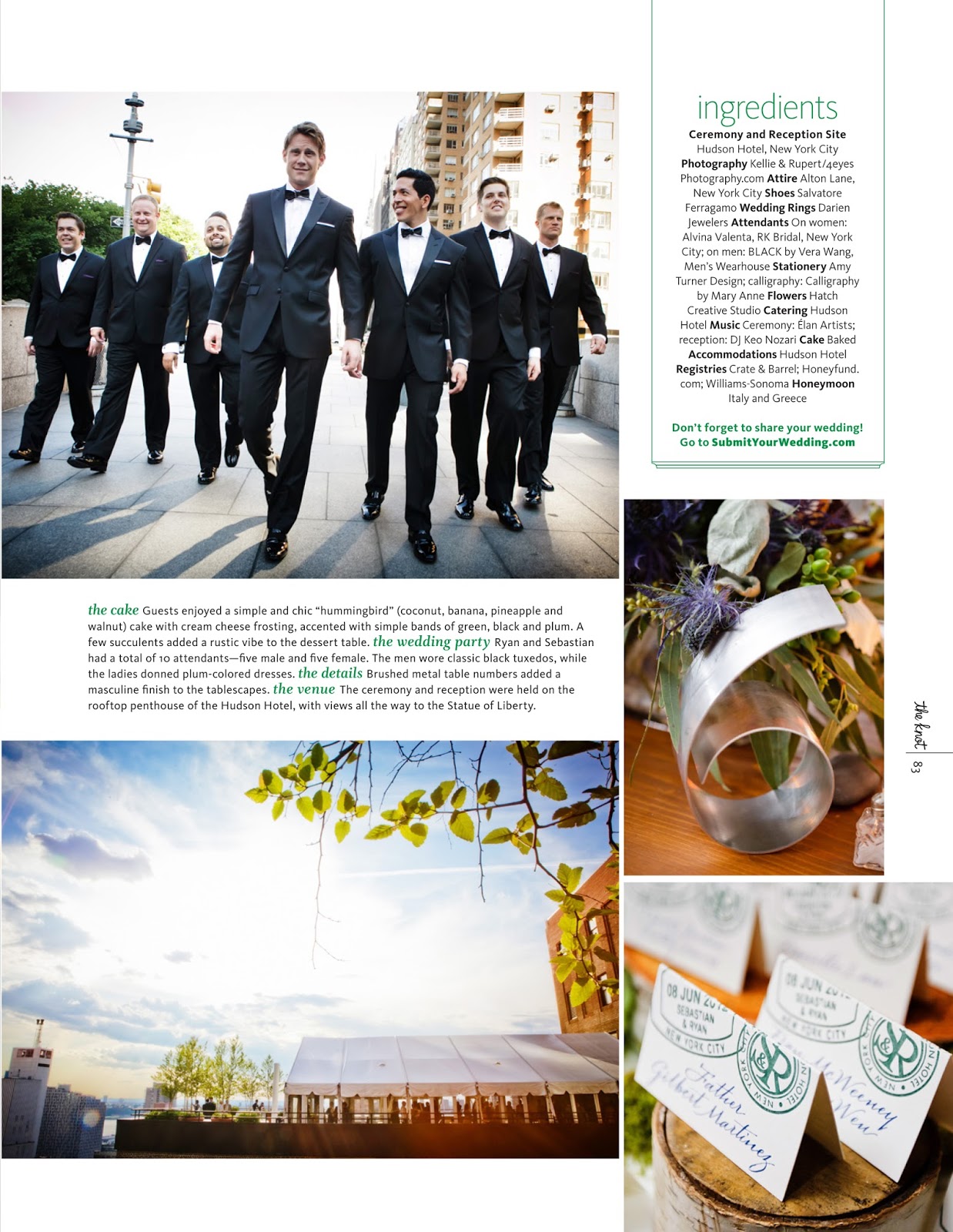 4EyesPhotography Blog: Hudson Hotel SAME SEX WEDDING in The KNOT ...