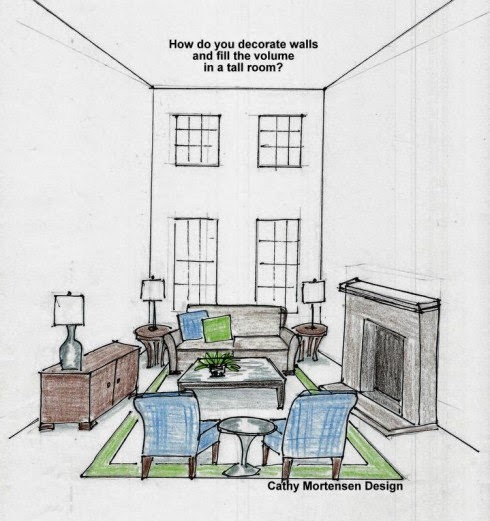 House Envy: Design Dilemma: Decorating Rooms with High Ceilings