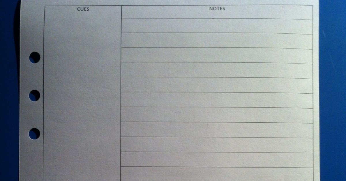 My Life All in One Place: Cornell notes templates for the Filofax A4 and A5