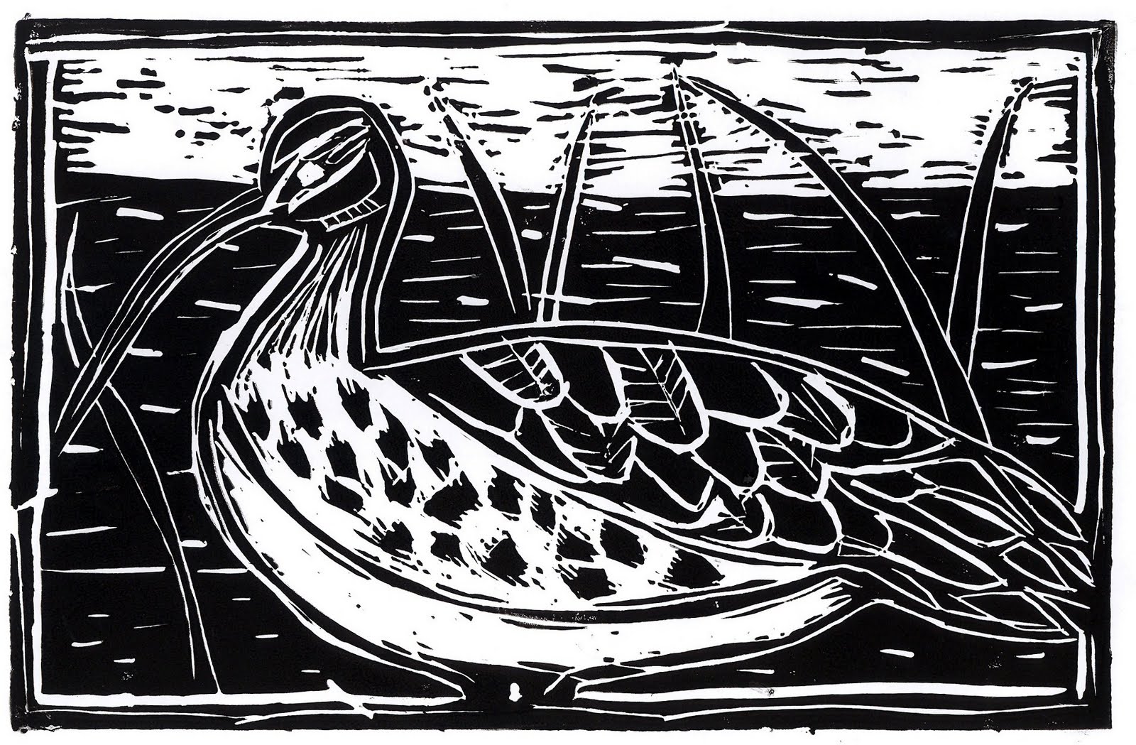 I teach art: Bird Lino Prints