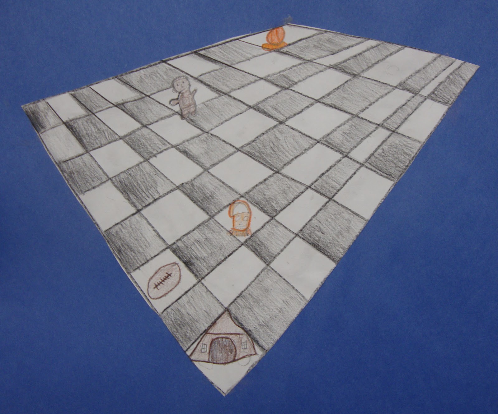Art. Paper. Scissors. Glue!: 2 Point Perspective Chess Boards