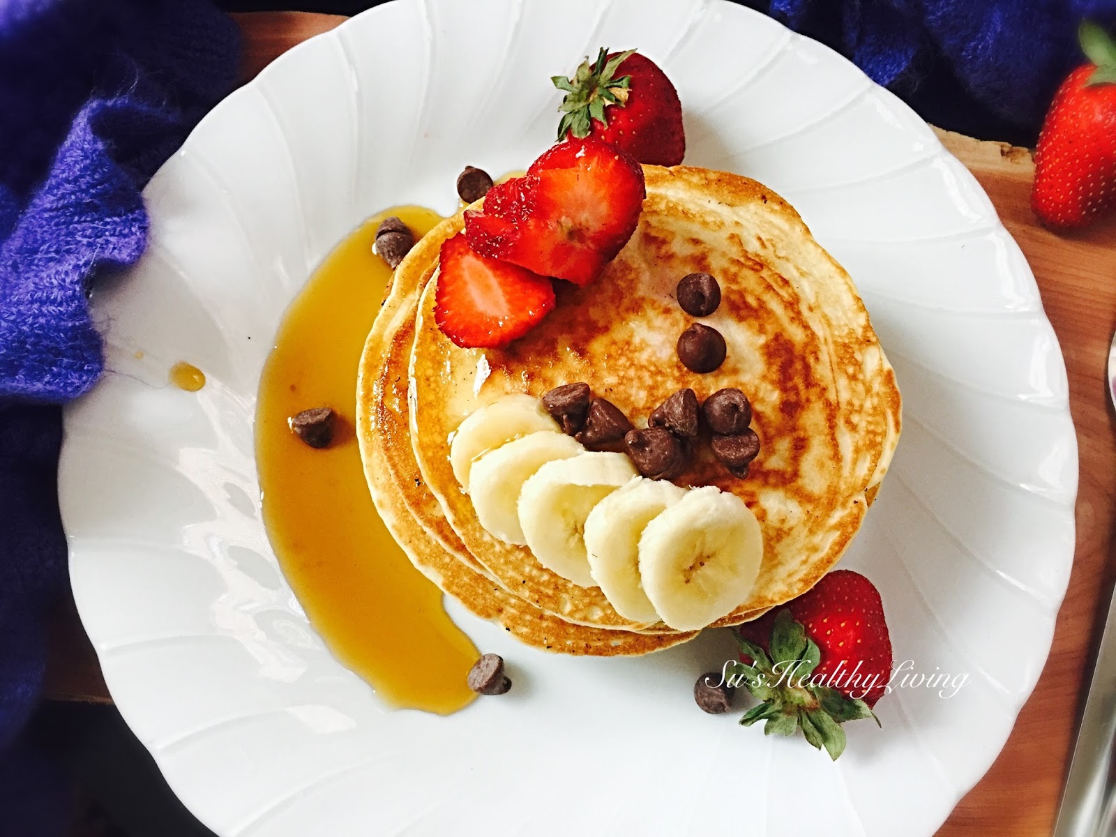 Su'sHealthyLiving: Pancakes with varied toppings