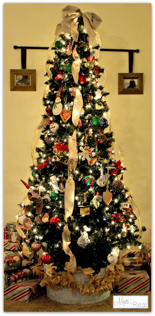 Christmas Tree in a Galvanized Bucket - Mom 4 Real