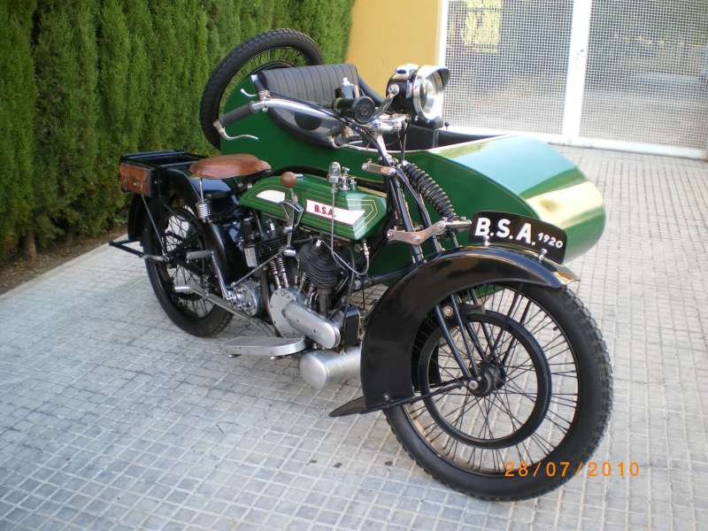 MOTORCYCLE 74: BSA Model E 1920 with Sidecar