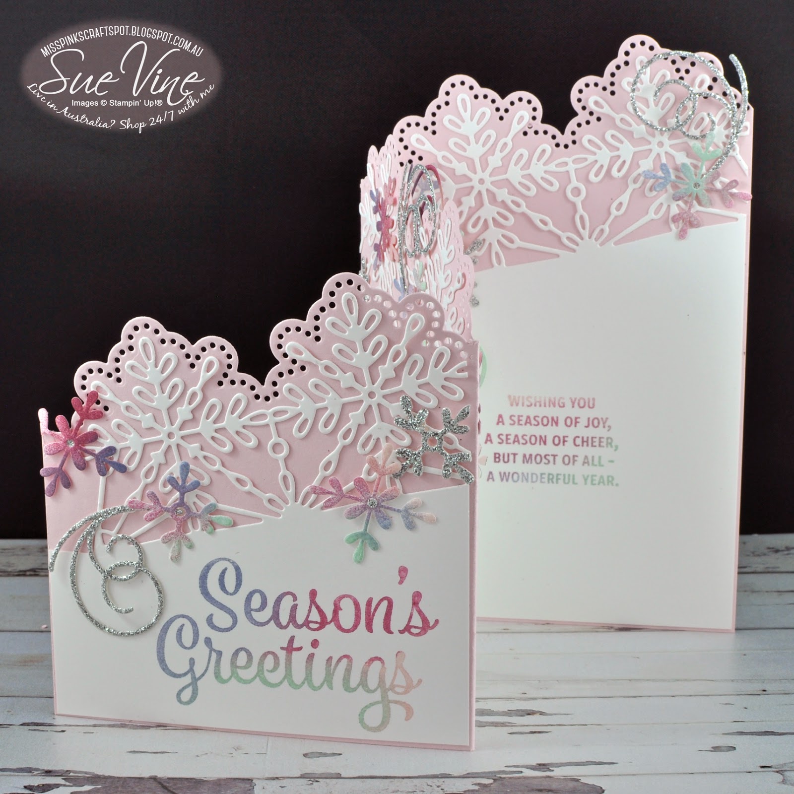 Snowflake Sentiments z-Fold card | Video Tutorial