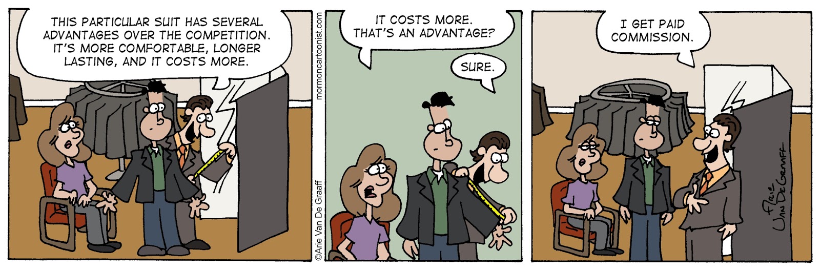 Ward Cartoonist: Pushy Salesman