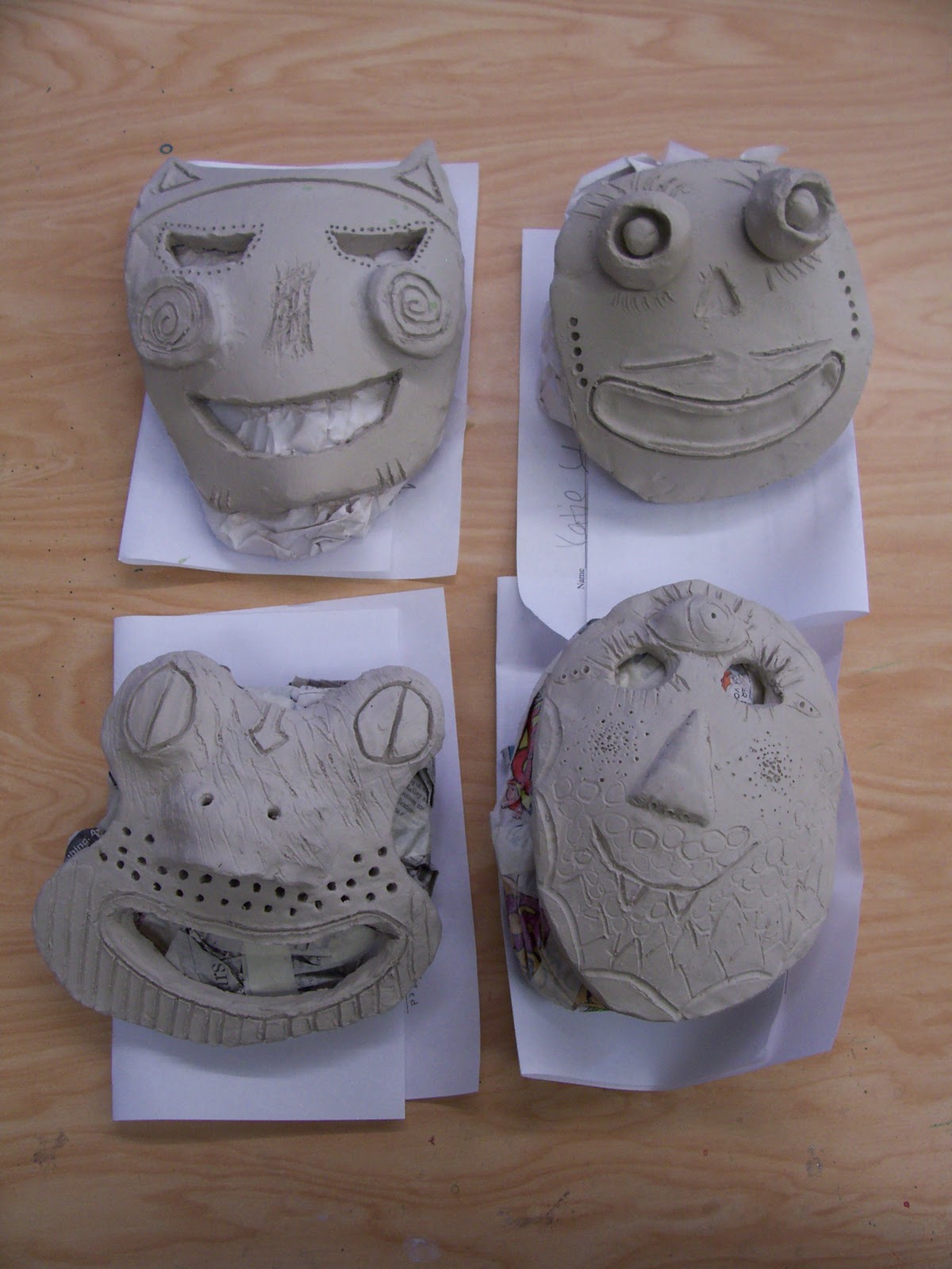 Irvington Community Middle School Art: African Inspired Clay Masks-7th ...