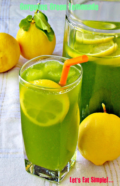 Let's eat......simple!: Gorgeous Green Lemonade with Gingered Syrup