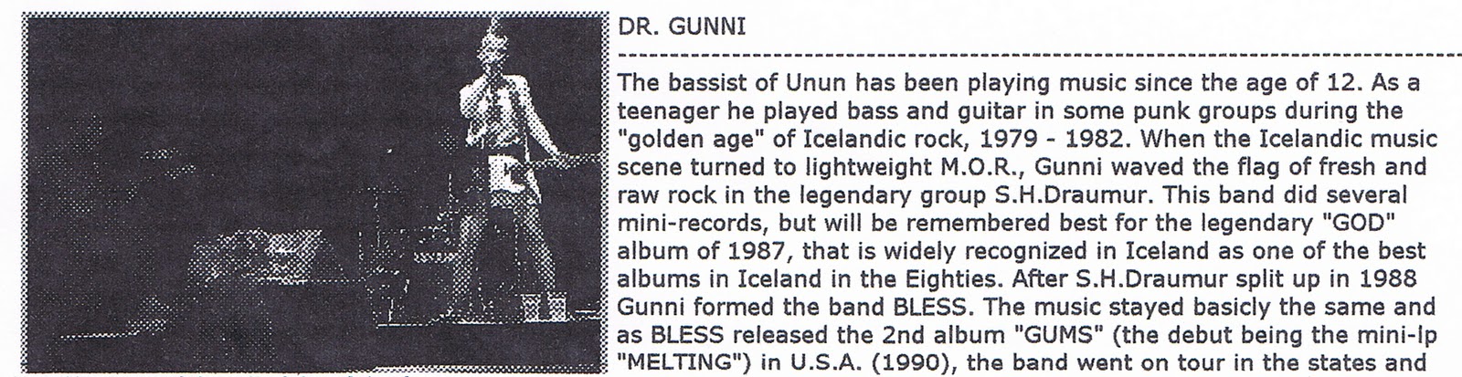 The Fanpage of the Icelandic band Hellvar: History of Unun