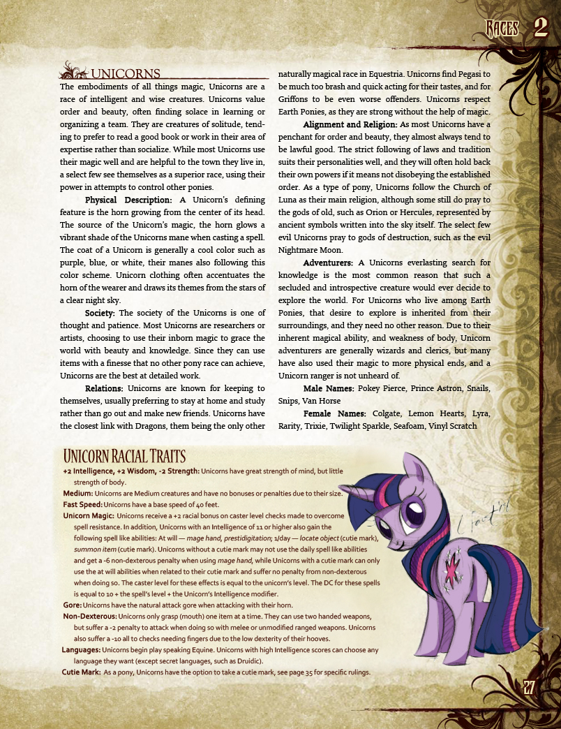 Lurking Rhythmically: MLP D&D: the Equestria Campaign - Ponies. Pistols ...