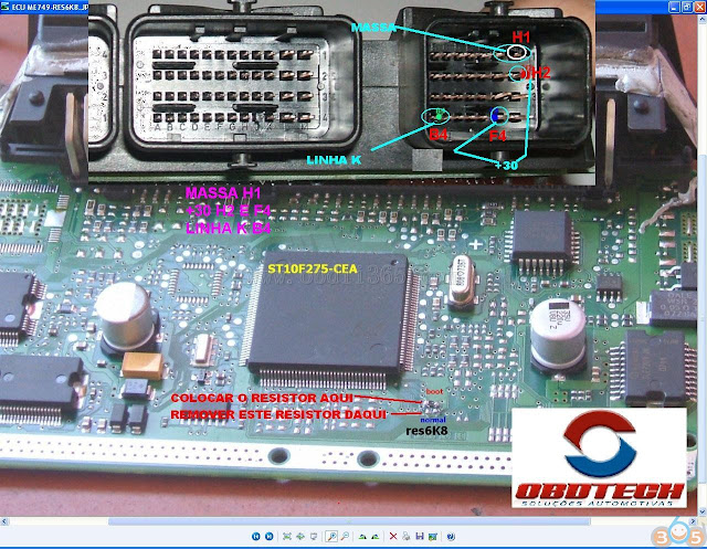 Peugeot Bosch ME 7.4.9 Boot Pinout to Fgtech Galletto - OBD2 Diagnostic Tools