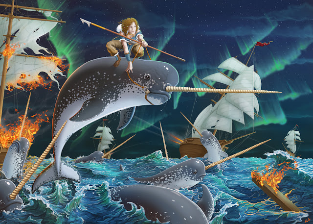 Woodard Illustration: The Narwhal Warrior