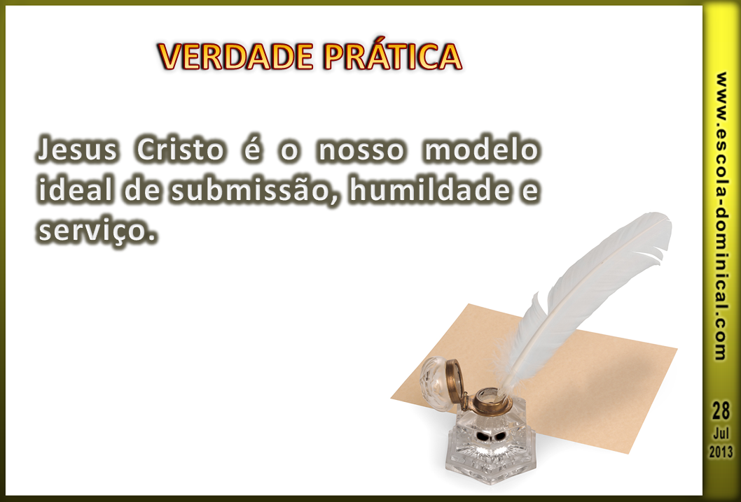 VÍDEOS E SLIDES - LIÇÃO 4 – JESUS, O MODELO IDEAL DE HUMILDADE ...