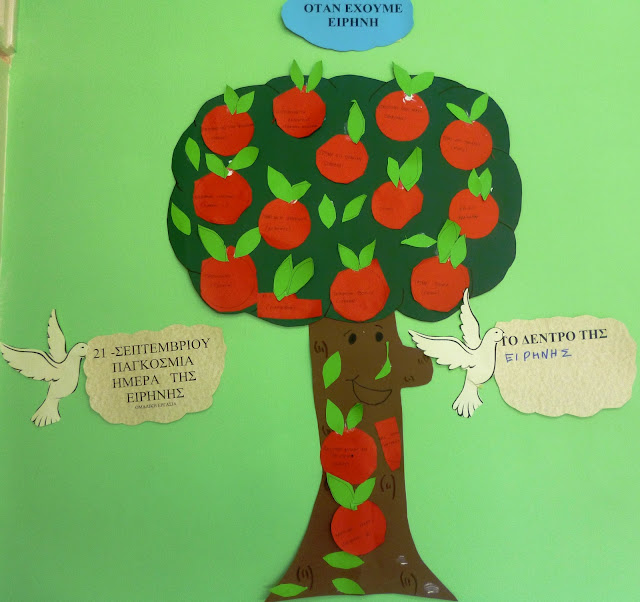 Maro's kindergarten: ΤΟ ΔΕΝΤΡΟ ΤΗΣ ΕΙΡΗΝΗΣ ΑΠΟ ΤΗΝ ΚΙΚΗ!