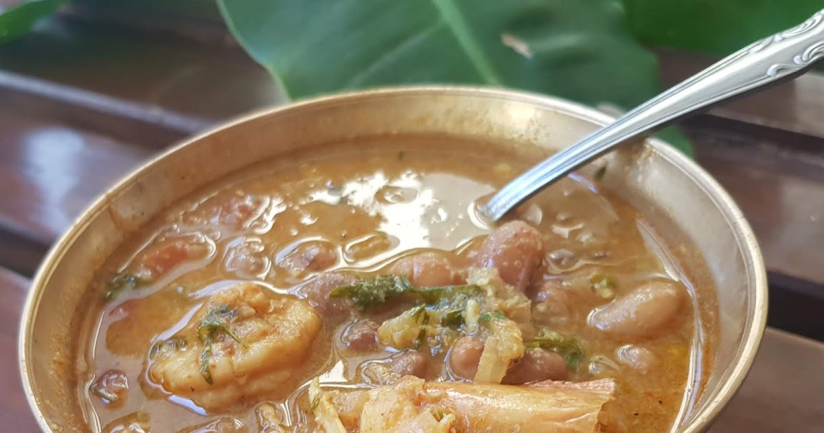 Alsande curry with prawns Or Black eye peas curry with prawns
