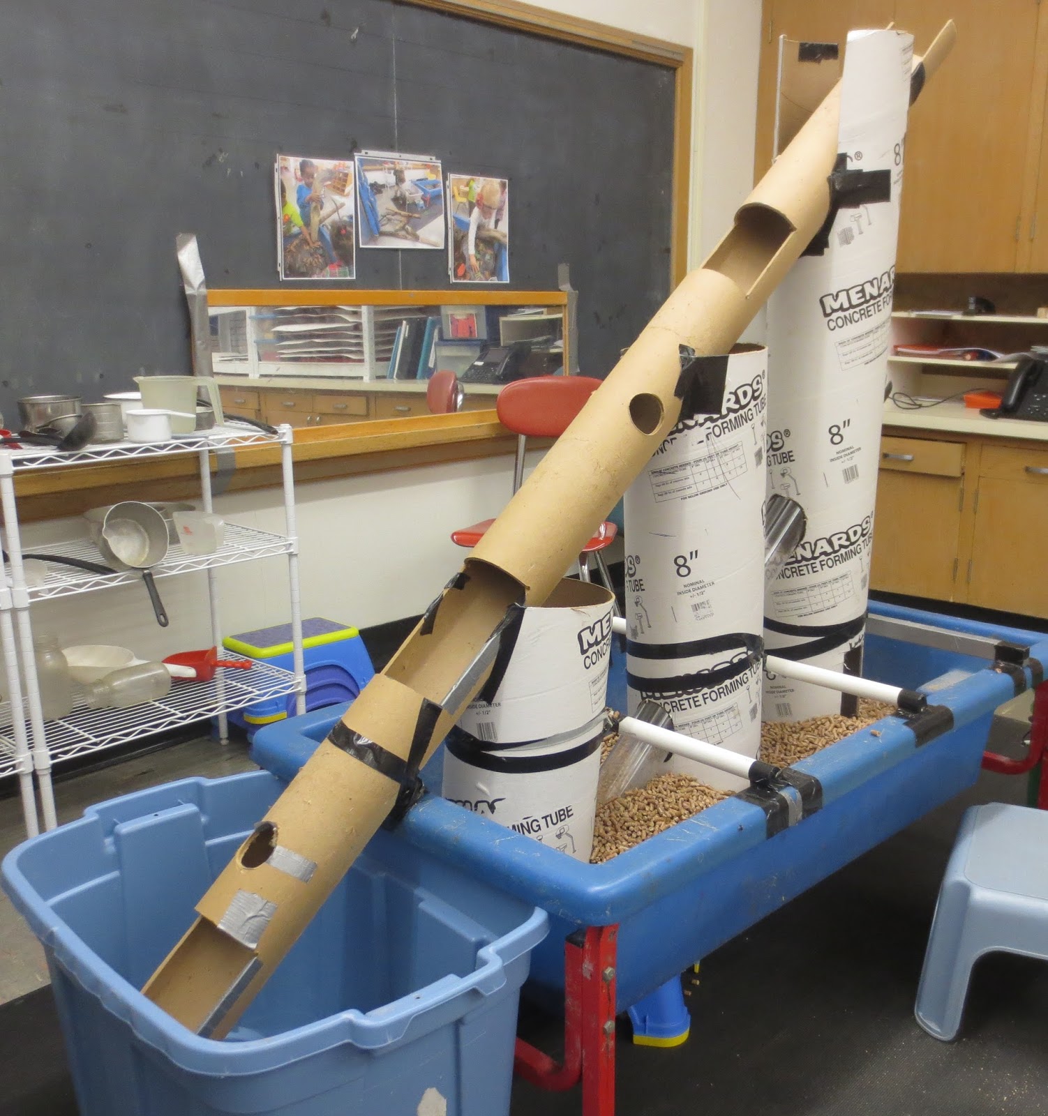 SAND AND WATER TABLES: APPARATUS II WITH THE CONCRETE TUBES