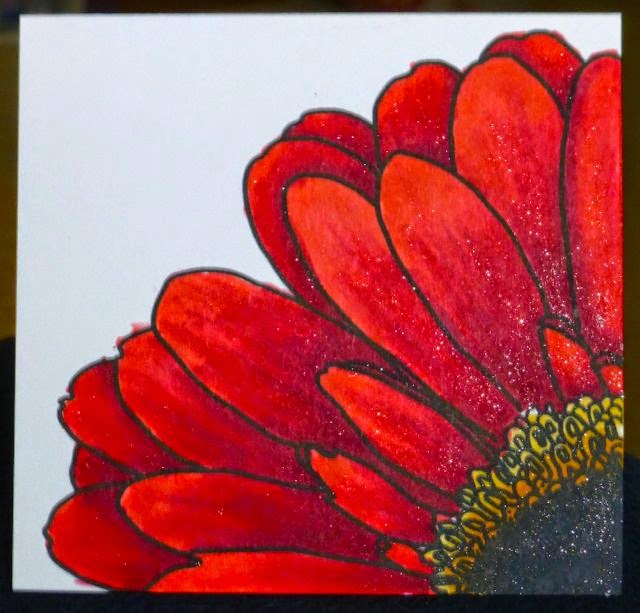 allycat cards: Red Flower Throw Pillow