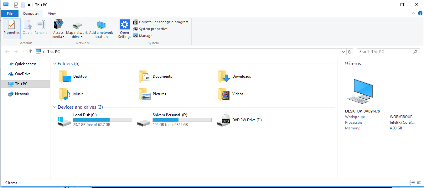Time Tweak: Hide a partition or drive in a Windows based PC