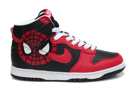 Nike Dunks Custom Design Sneakers : Comic Spider man Shoes Custom Nike ...