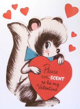 PowerOfBabel: Love Stinks: The Skunk Valentine Card