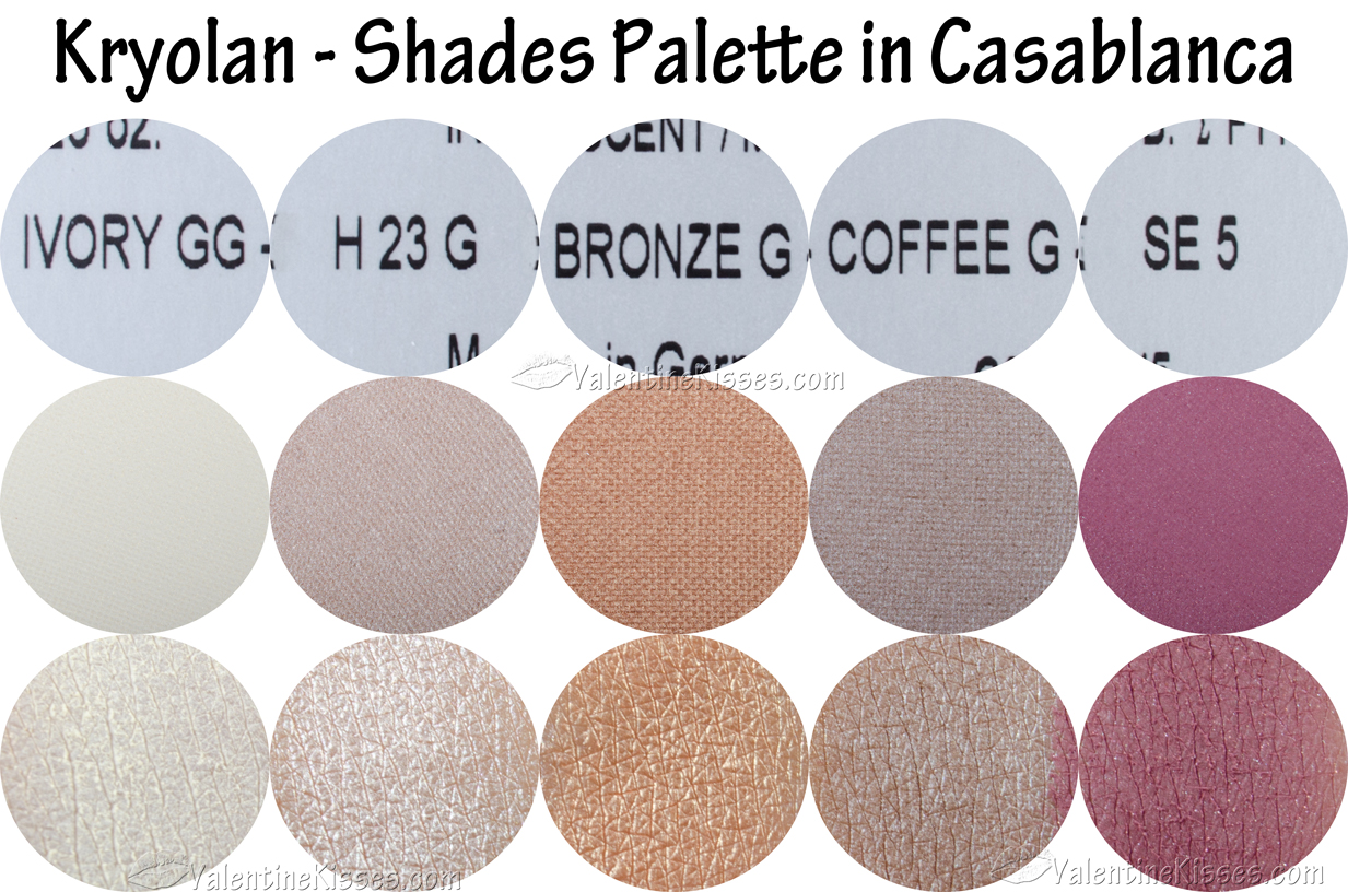 Valentine Kisses: Kryolan Shades Eyeshadow Palette in Casablanca - pics ...