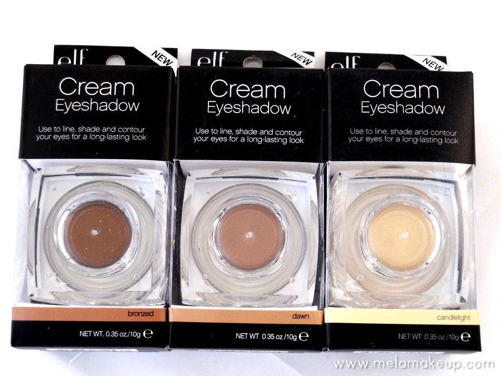 Mela Makeup: Elf: Cream Eyeshadows (linea Studio)