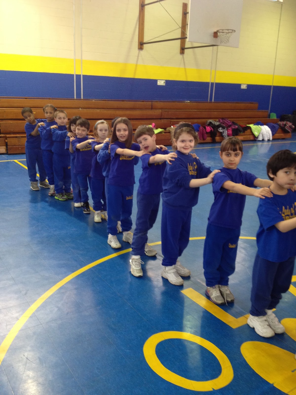 Our Lady of Peace School: First grade gym class.....