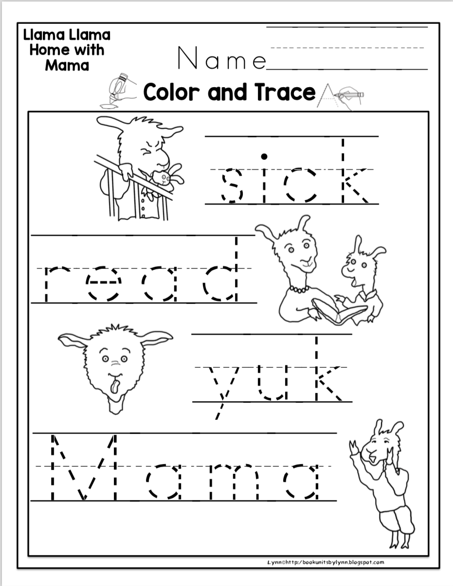 LLAMA LLAMA HOME WITH MAMA TODDLER BOOK UNIT ~ Book Units by Lynn