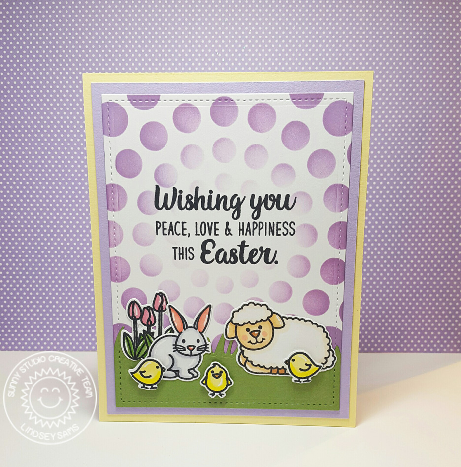 Sunny Studio: Easter Wishes Easter Animals Card with Lindsey