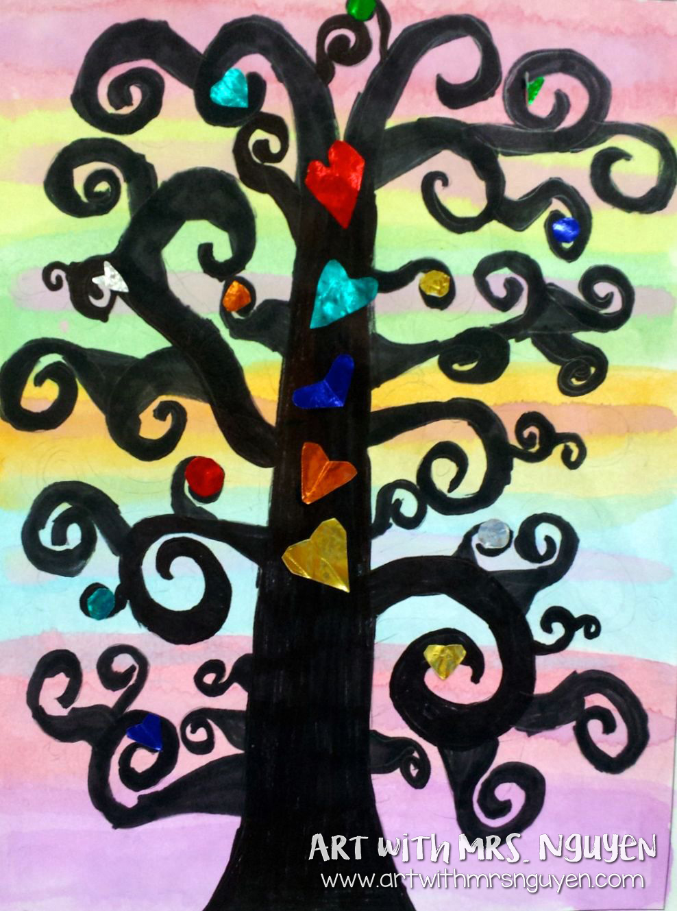 Klimt Tree Of Life Art Lesson