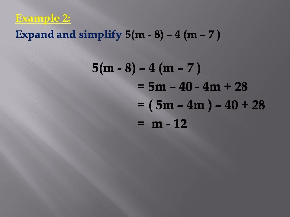 Math 9: Chapter 4: ALGEBRAIC MANIPULATION