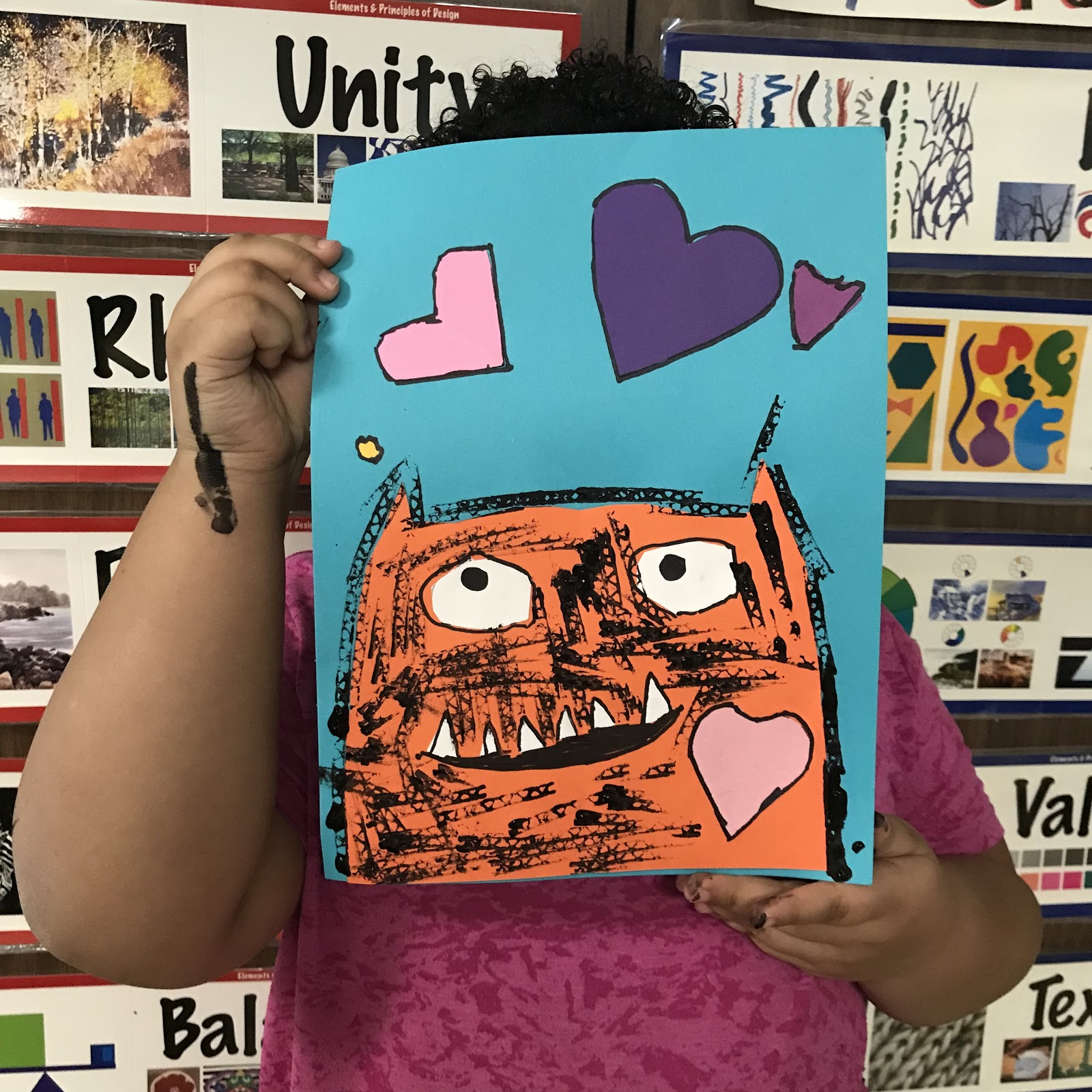 Elements of the Art Room: 1st grade Love Monsters