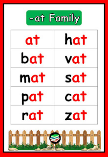Teacher Fun Files: CVC Short A Word Family Chart