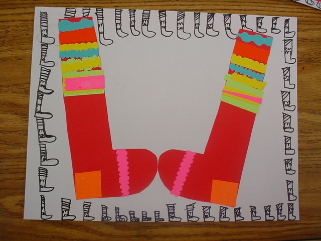 Mrs. Knight's Smartest Artists: A pair of socks: 1st grade