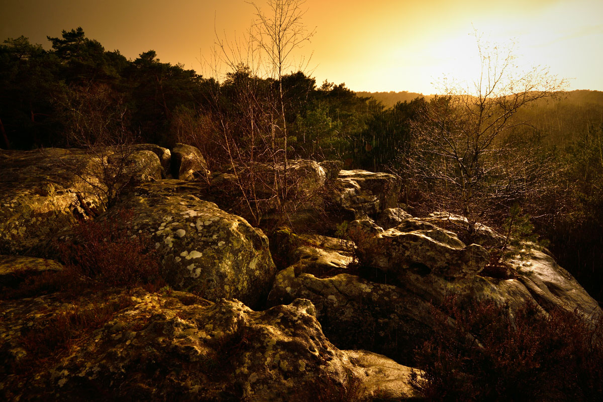 Orage sur les Gorges de Franchard.