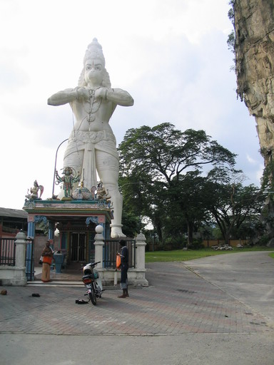Caving in SE Asia: Hanuman statue, Batu Caves