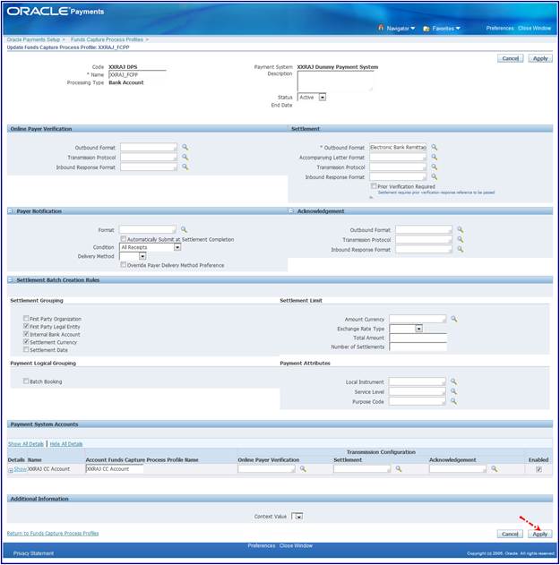 Oracle Applications: Oracle R12 Credit Card Payments Setups and Process