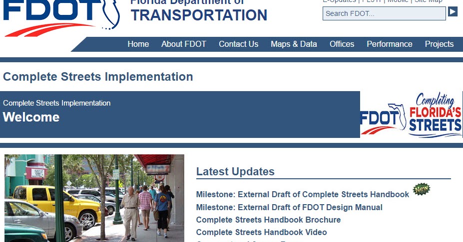BikeWalkLee Blog: FDOT delivers on its Complete Streets Implementation Plan