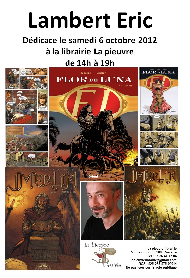 LIBRAIRIE LA PIEUVRE: DEDICACE ERIC LAMBERT SAMEDI 6 OCTOBRE