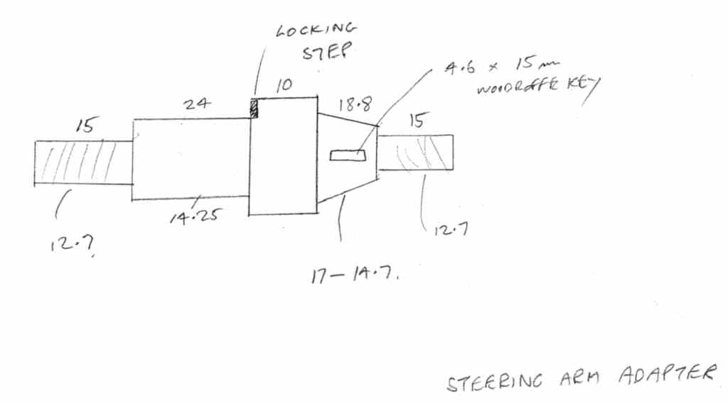 Austin Seven Special: Steering arm and linkage