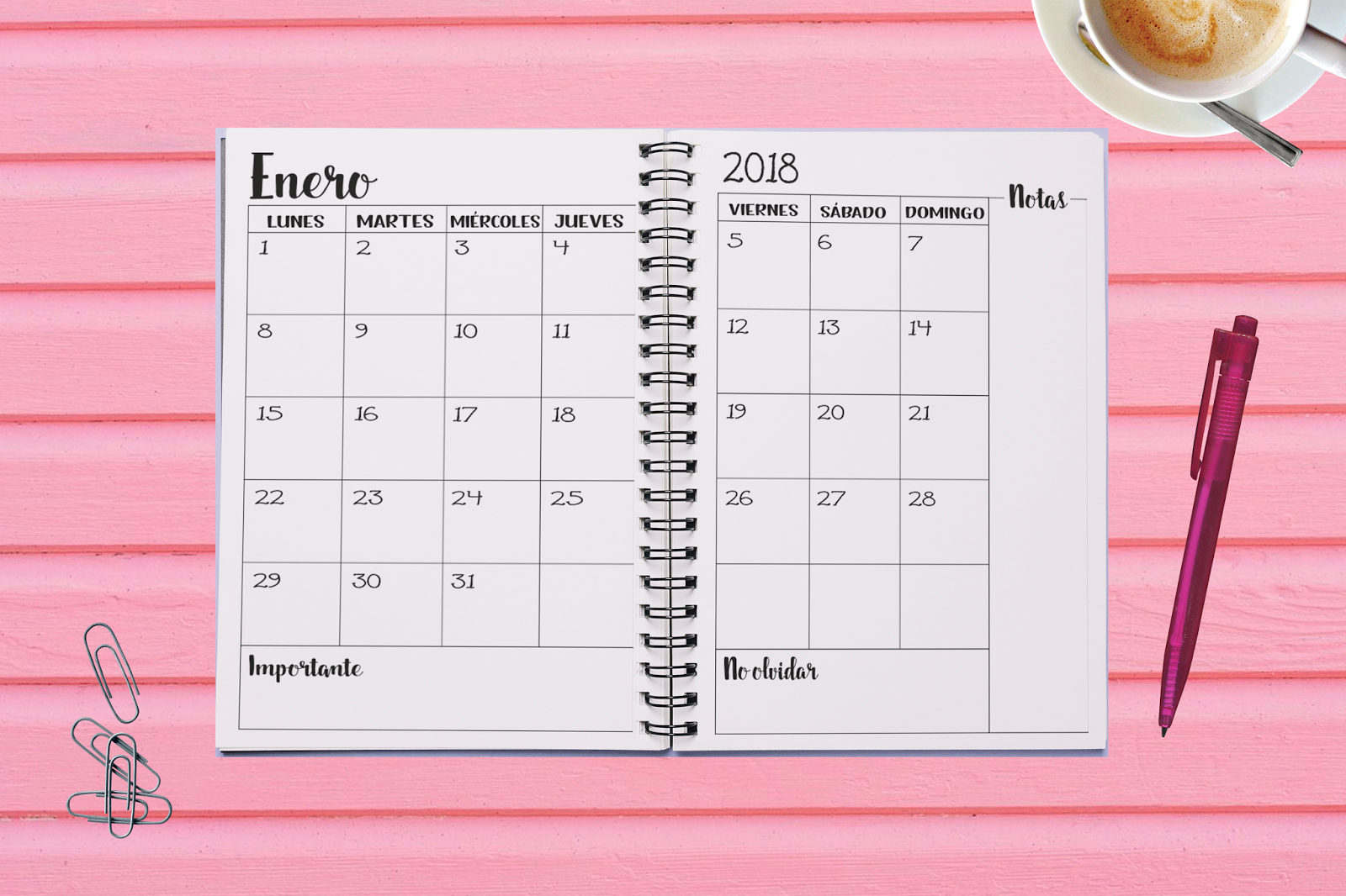 Pa Monísima: Yo: Agenda Monísima Imprimible para 2018