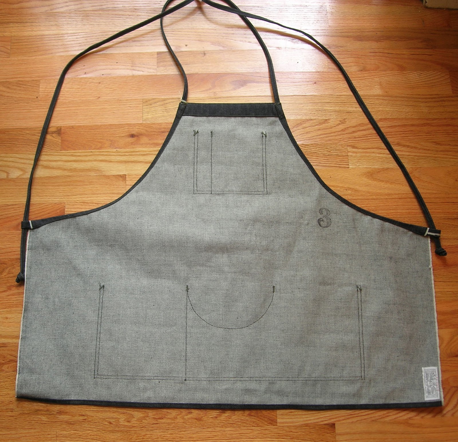 Russell's Shirts: Carpenter Apron, Selvedge Denim, versions 1 - 4