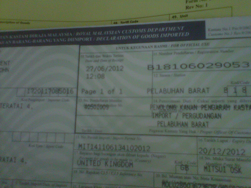 PerjalananKu==MyJourney: Urusan AP @Kastam