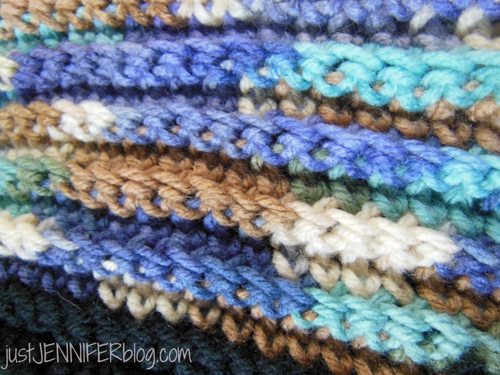 Dancing in the Rain: Ribbed Crochet Throw Blanket