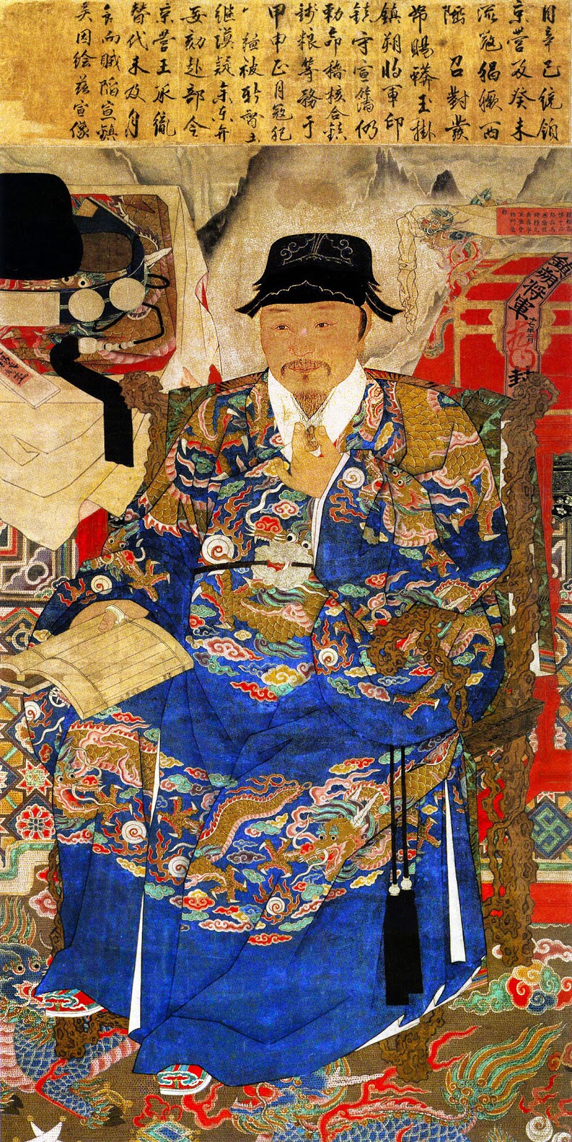 Ming Dynasty General in his Official Robes 鎮朔將軍 (唐公) 像軸