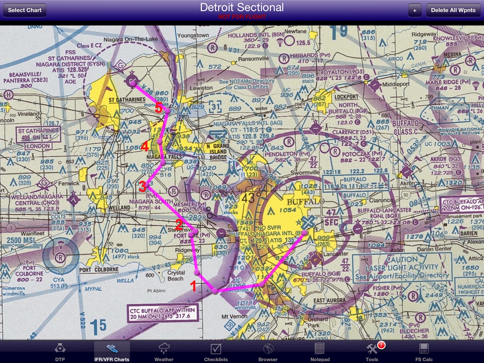 DeskPilot's Flight Sim Blog: VFR Niagara Falls (KBUF to CYSN)