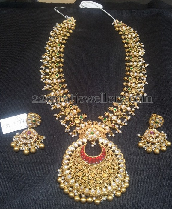 Kundan Antique Long Chain by Surajbhan - Jewellery Designs