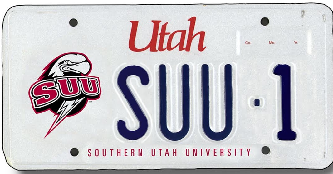 SUU Alumni: SUU License Plates Support Students