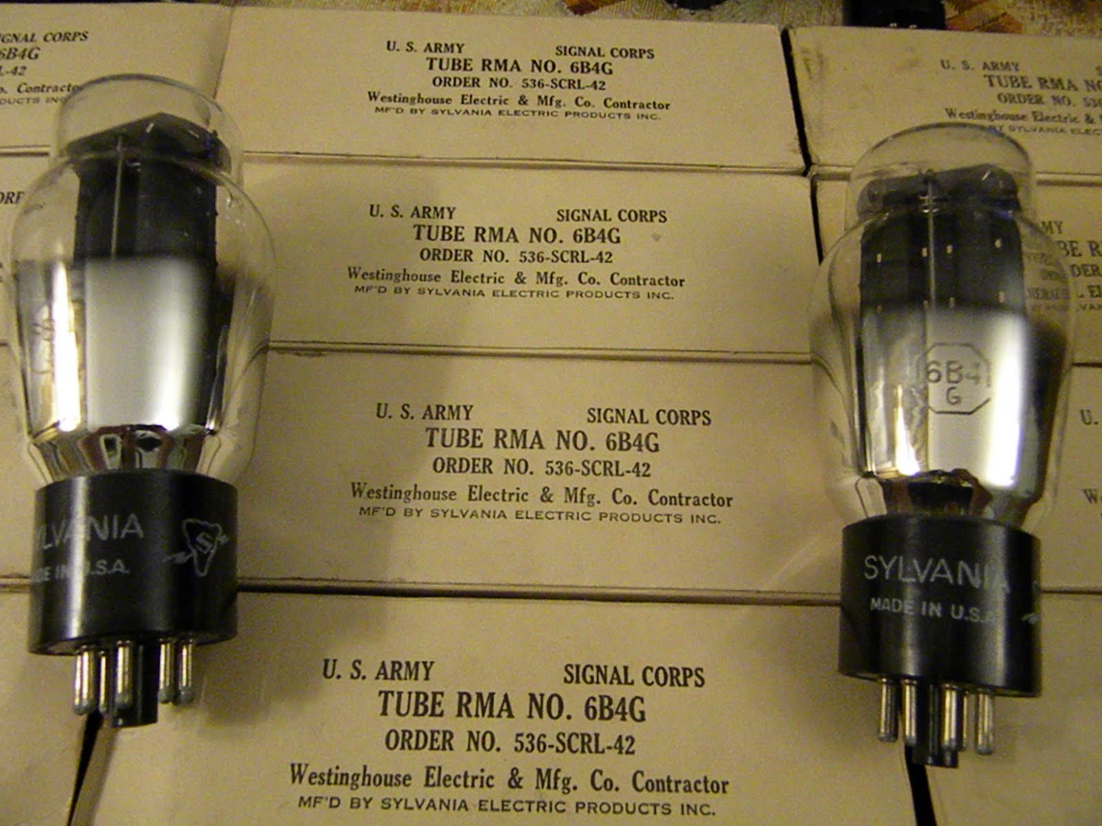 NOS Tube Store: SYLVANIA 6B4G Signal Corps