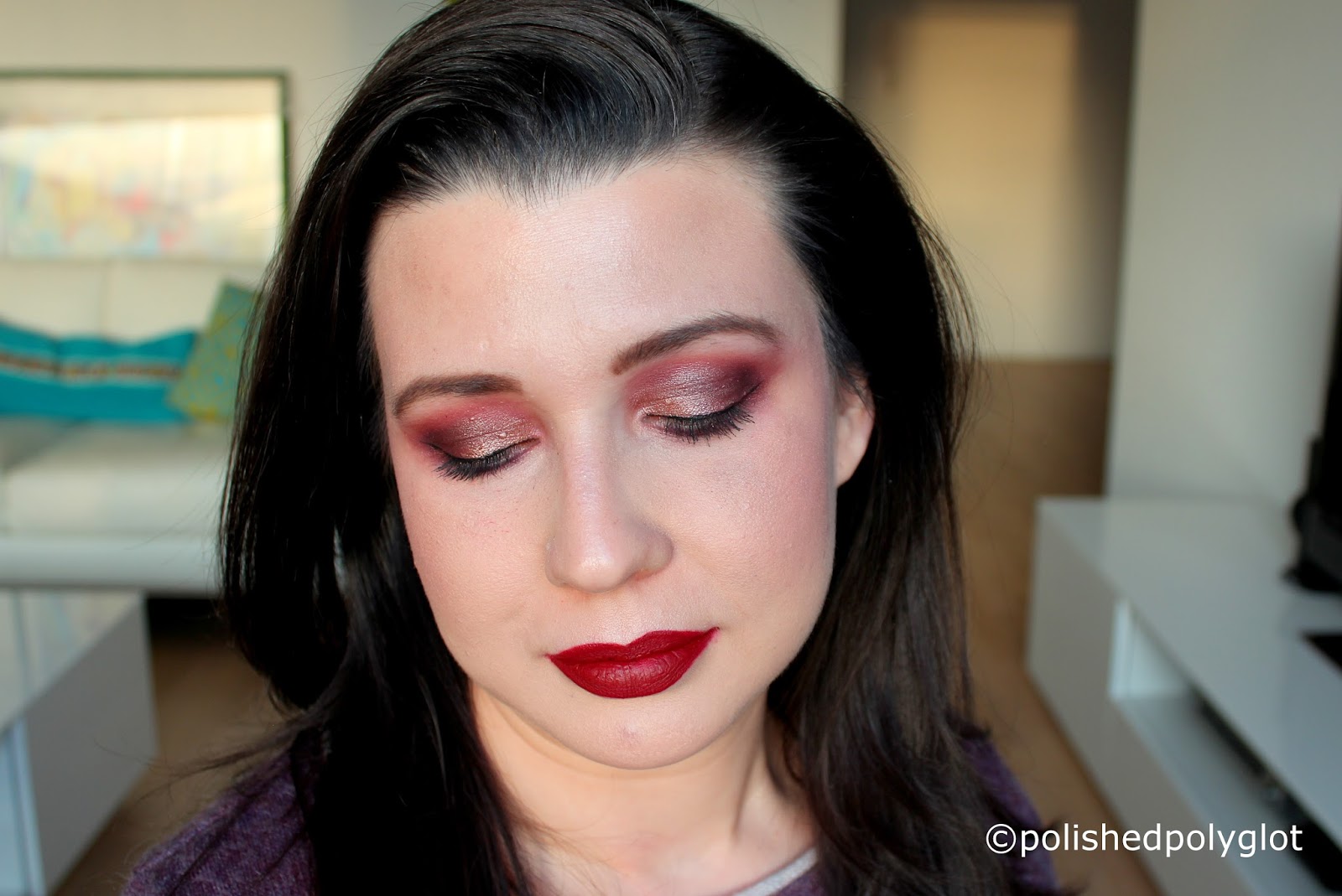 Makeup │ Burgundy look for the Sign of Pisces [Zodiac Makeup Challenge ...